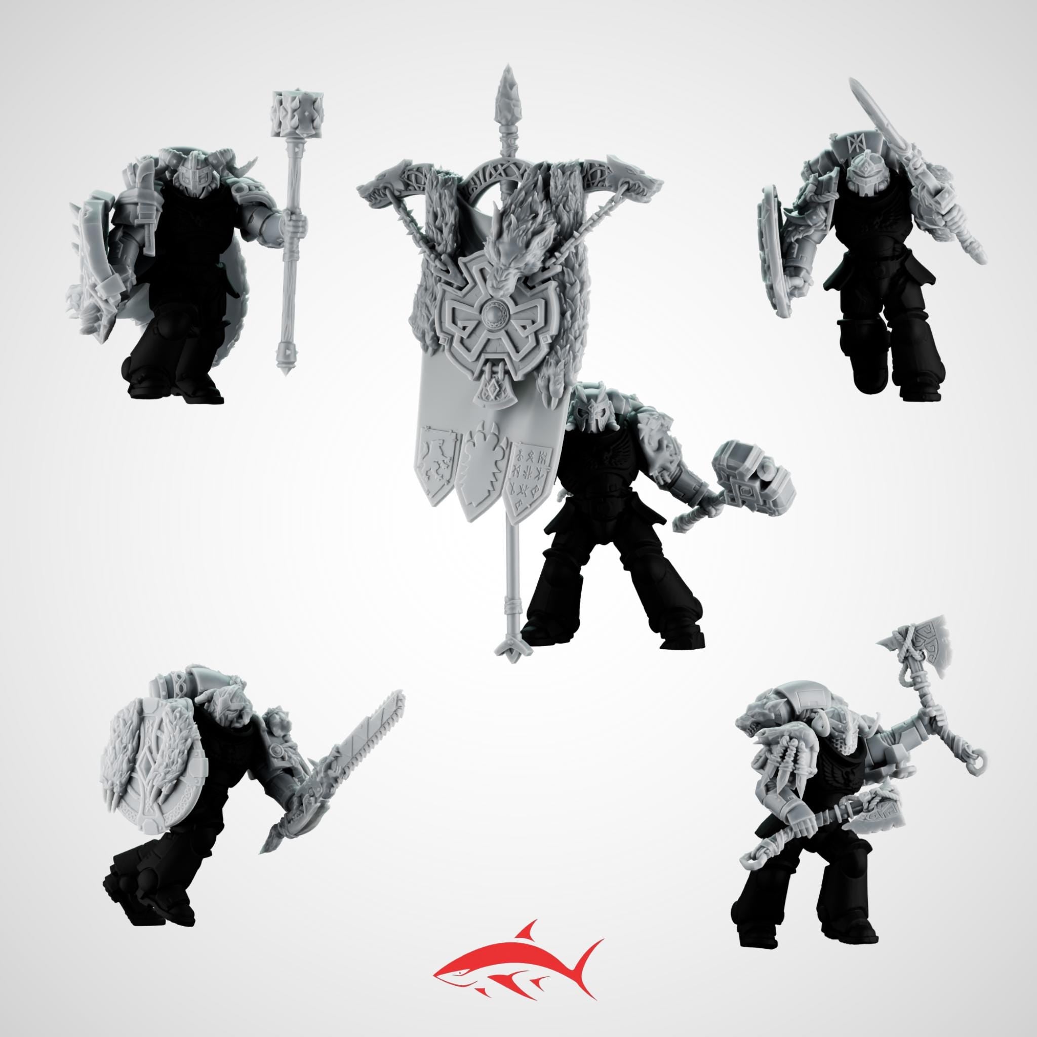 Bundle Of Viking Warriors – Squad of Wolf Fighters – Primary Size ...