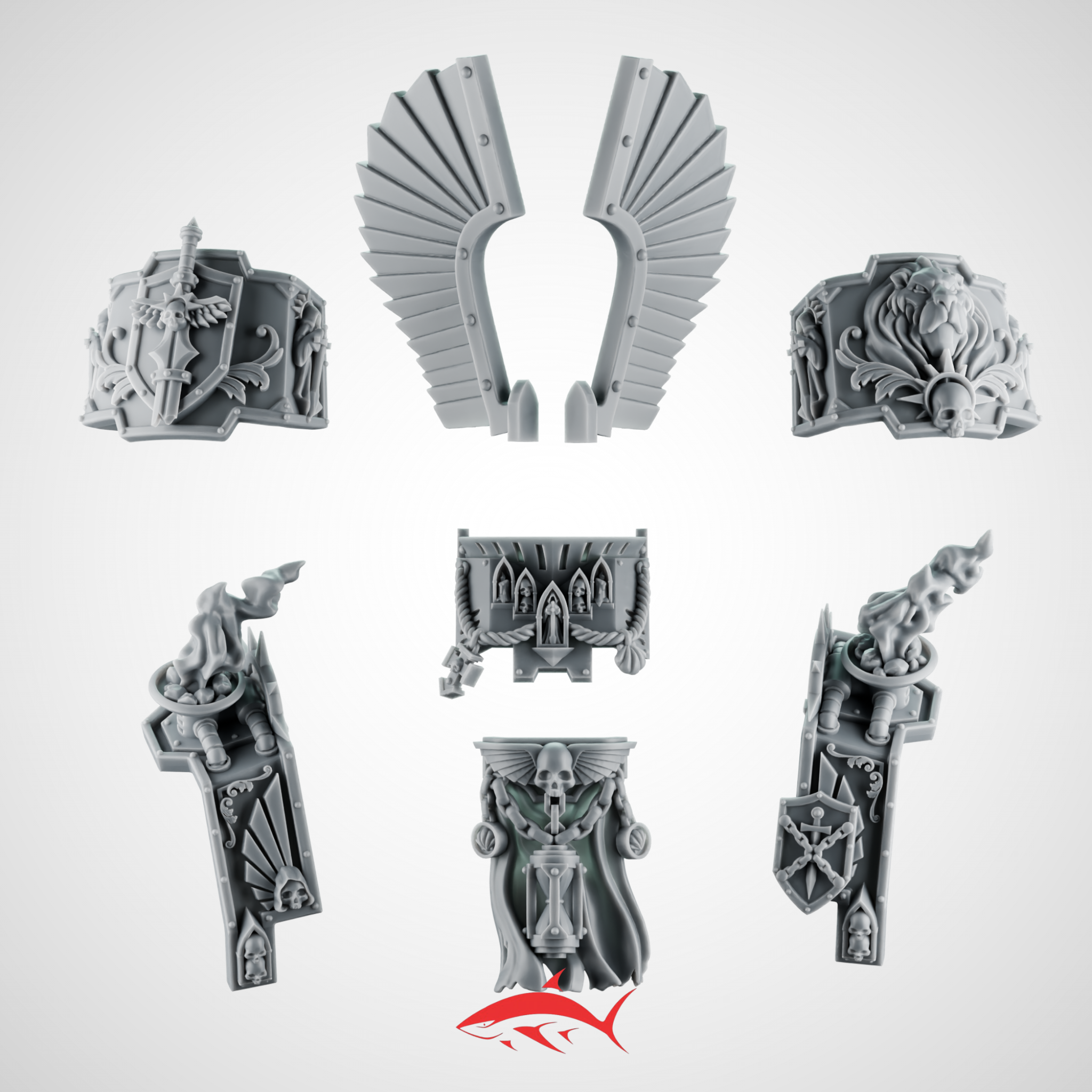 SET 1- Black Crusader Cloak With Cross And Chains - Bits Ultra HD 14K ...