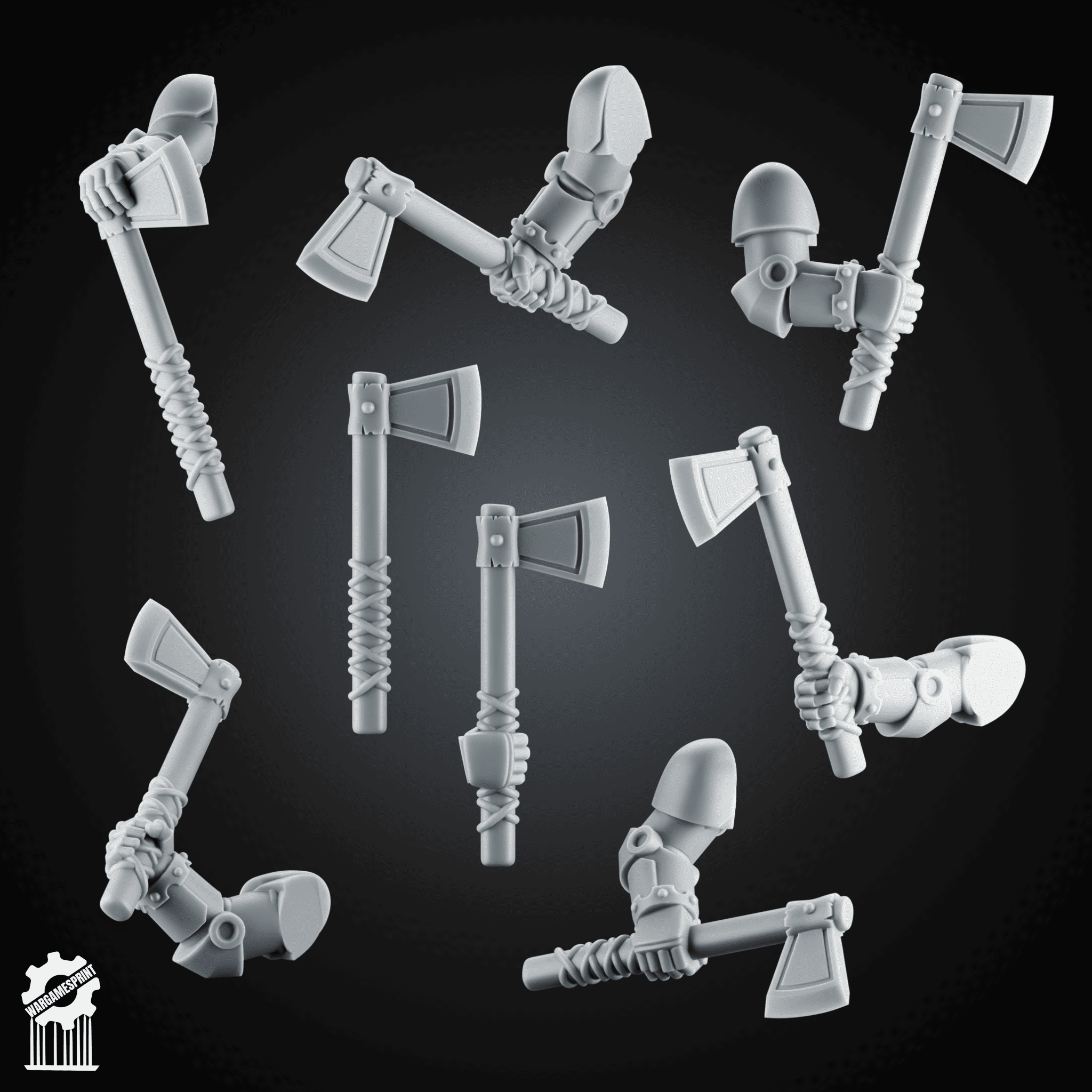 SET2 Grimdark Tomahawk Kit + 6 Dynamic Arms – Heroic 32mm Scale [Suppo ...